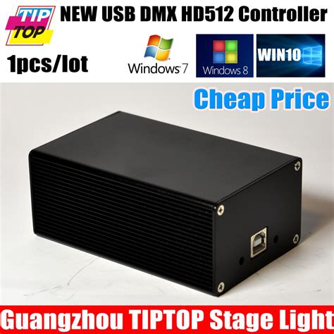 China DMX Stage Light Controller Box HD Universal USB DMX Dongle Channels PC SD