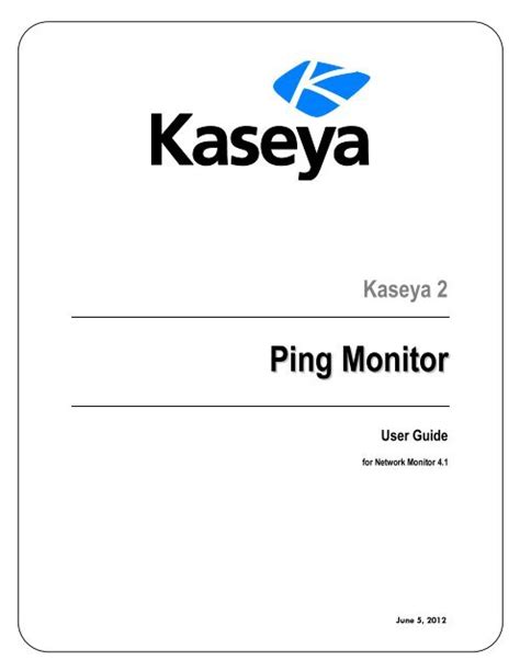 Configuring Ping Monitor Kaseya Documentation