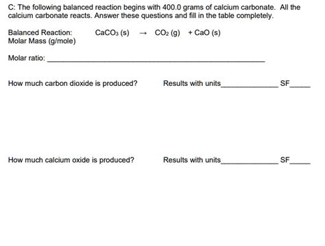 Solved The Following Balanced Reaction Begins With 400 0 Grams Of