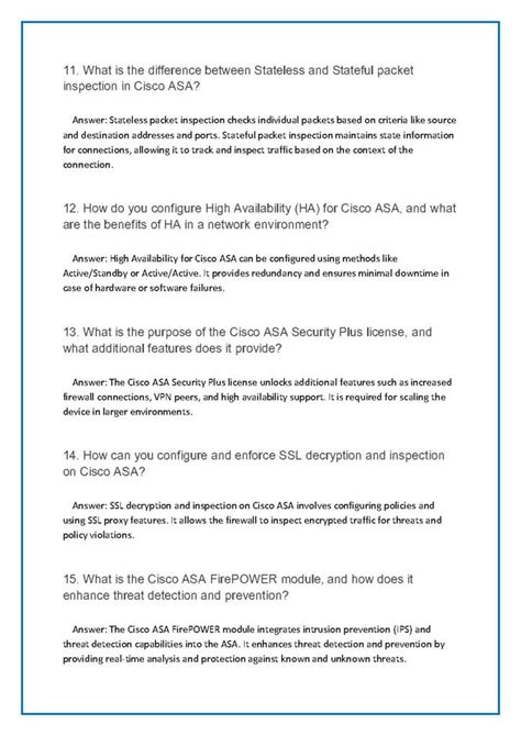 Cisco Asa Firewall 50 Interview Questions And Answers Connect 4 Techs