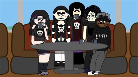 The Goth Teenagers And Goth Me Drinking Coffee By Shamarchteen2009 On