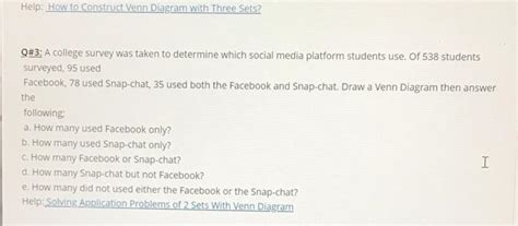 Solved Q 1 Construct Venn Diagram U 1000 Chegg
