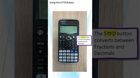 Using The S ⇔ D Button On Your Casio Classwiz Calculator Youtube