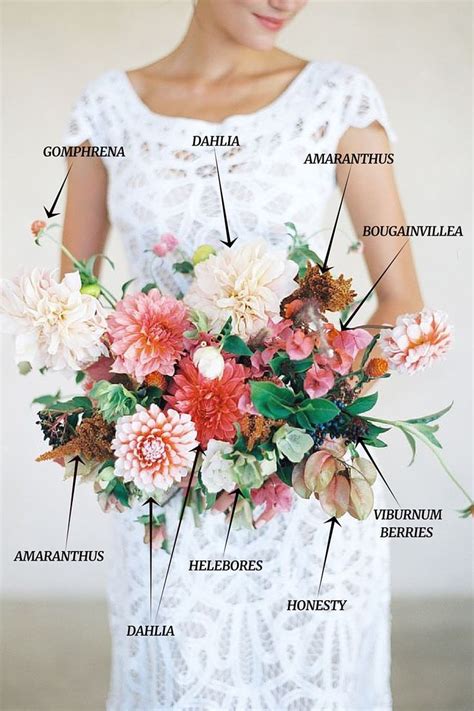 Bouquet Recipe A Bridal Bouquet Of Dahlias In Fall Hues Dahlia