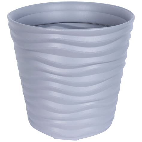Кашпо Idea Дюна 25 5 H24 см V8 5 л пластик серый купить с доставкой по выгодным ценам в