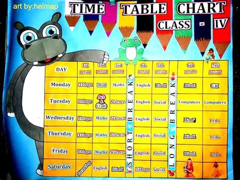 Time Table Chart Ideas For Classroom At Sandra Slavin Blog