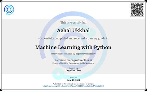 Big Data University Ml0101en Certificate Cognitive Class