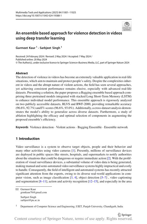 An Ensemble Based Approach For Violence Detection In Videos Using Deep