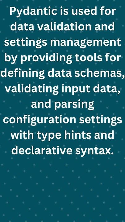 Data Validation With Pydantic Youtube