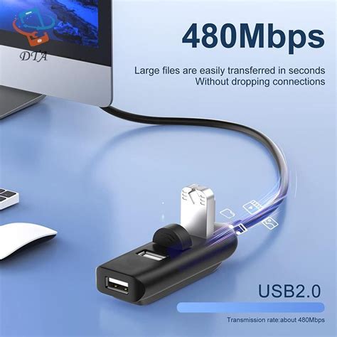 [dta] hub usb tốc độ cao 4 cổng có cáp bộ chia usb mini hub usb 2 0 hub