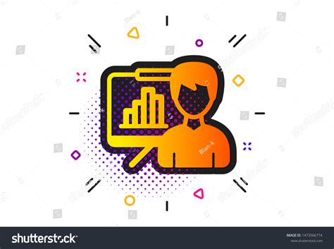 Column Graph Sign Halftone Circles Pattern Stock Vector Royalty Free 1473566774 Shutterstock