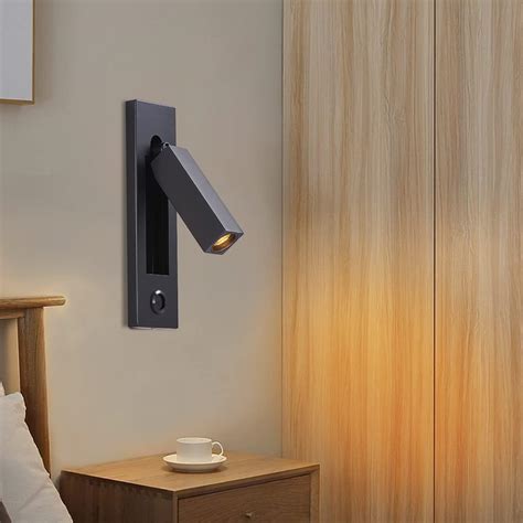 Led Wall Light Bedside Reading Light With Button Portable Charging