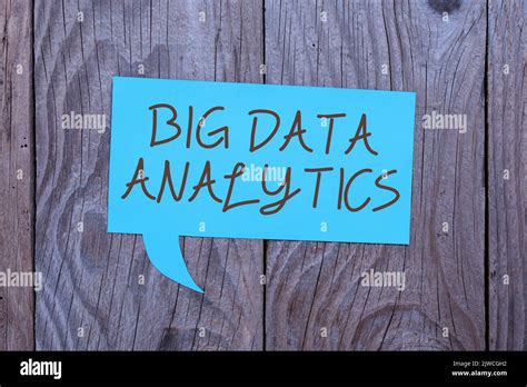 Sign Displaying Big Data Analyticsthe Process Of Examining Large And Varied Data Sets Concept