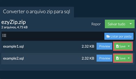 Conversor Zip Para Sql Online Não é Necessário Registro Ezyzip
