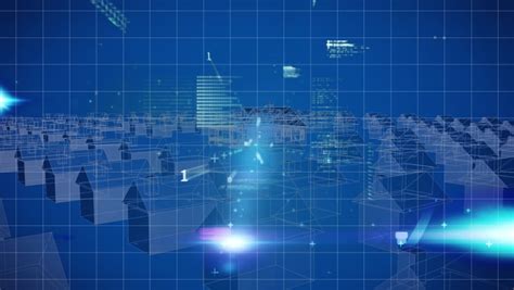 Digital Animation Of Data Processing Stock Footage Video Royalty Free