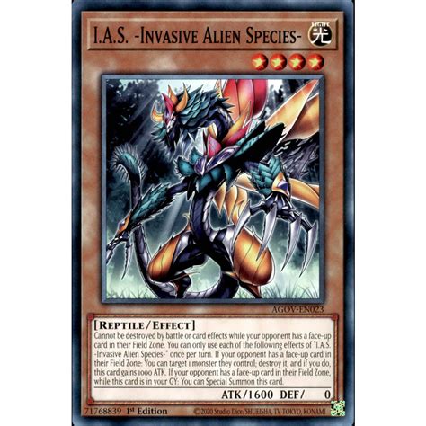 I A S Invasive Alien Species Agov En023 Yu Gi Oh Card