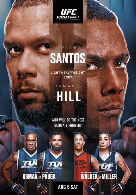 Ufc Thiago Santos Vs Jamahal Hill Plakat Mymma Pl Mma News Ufc