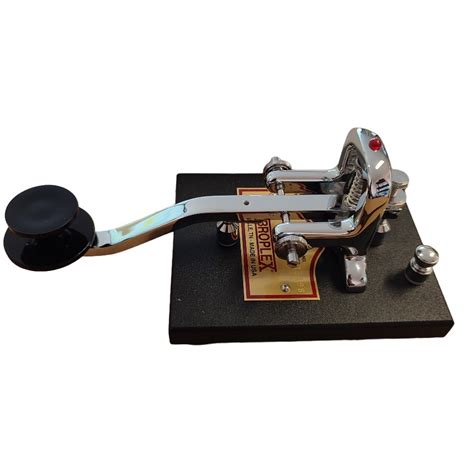 Straight Key Standard Black Textured Morse Code Keyer