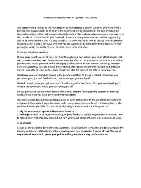 Professional Development Task Pdf Toxicity Cognition