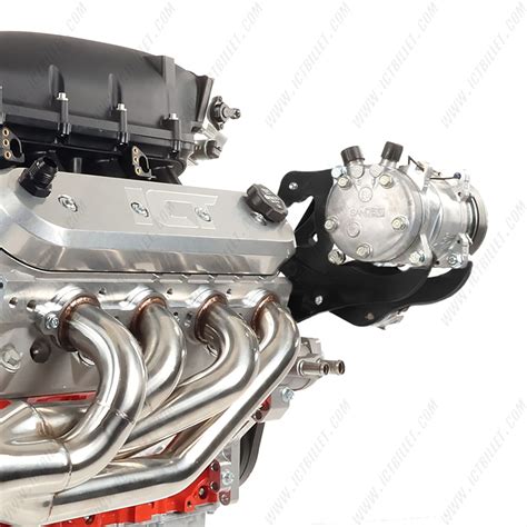 Ict Billet Black Powder Coated Ls Truck A C Compressor Bracket Kit For Ls Engines Ls1 Ls3