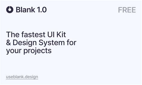 Blank — Ui Kit And Design System V1 0 Free Figma