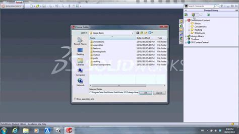 Add Missing Design Library For Solidworks YouTube
