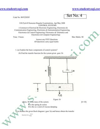 Control Systems Jntu Model Paper Babeyogi Com PDF