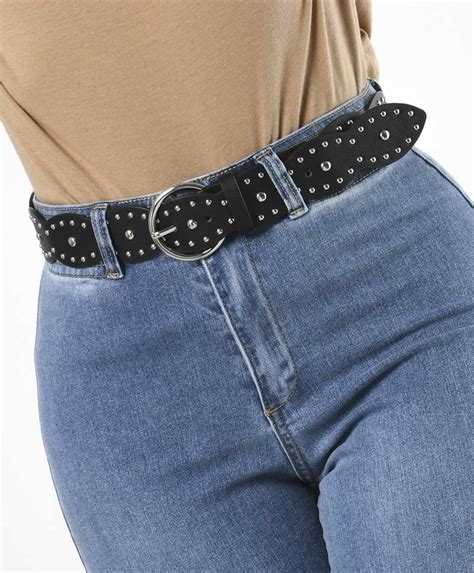 Cintur N Mujer Ondulado Tachas Tricot