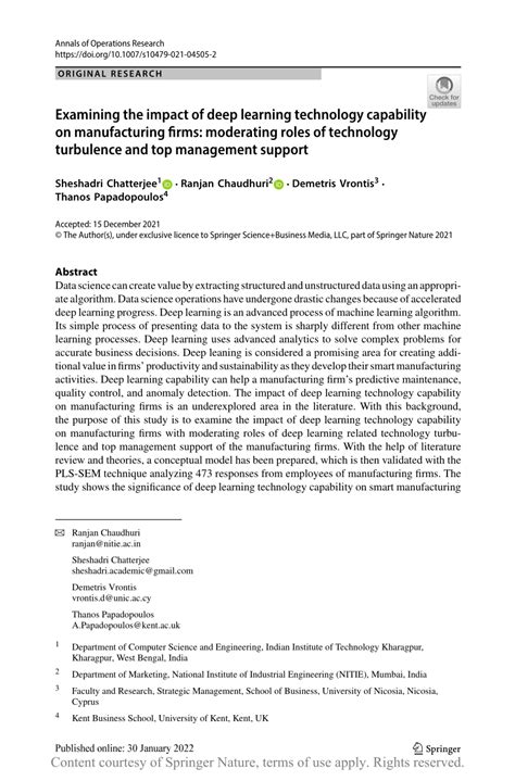 Examining The Impact Of Deep Learning Technology Capability On