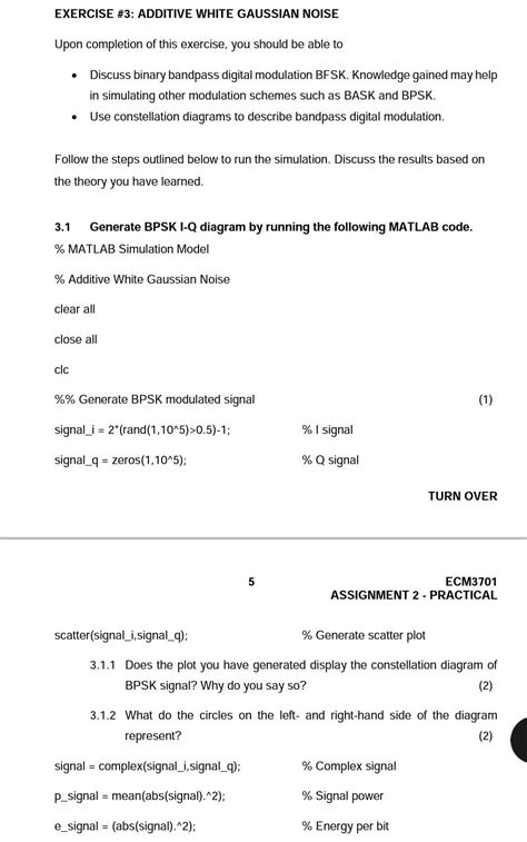 Solved Exercise 3 Additive White Gaussian Noise Upon