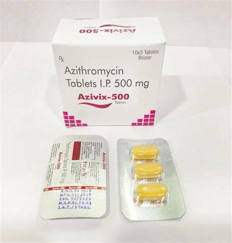 Azivix 500 Azithromycin 500mg Tablets At Rs 7875box In Panchkula Id