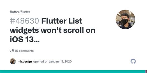 Flutter List Widgets Wont Scroll On Ios 13 Modalpresentationstyle