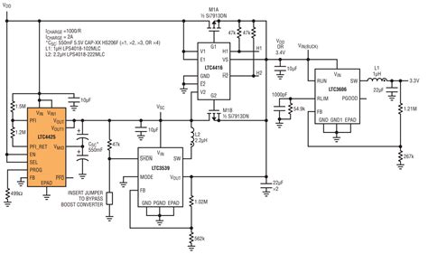 Supercapacitor Charger And Ideal Diode For Power Supply Ride Through