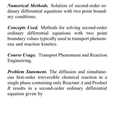 Solved Numerical Methods Solution Of Second Order Or