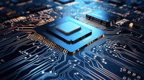 Computing Processor Cpu Microchip And Electronic Circuit Board