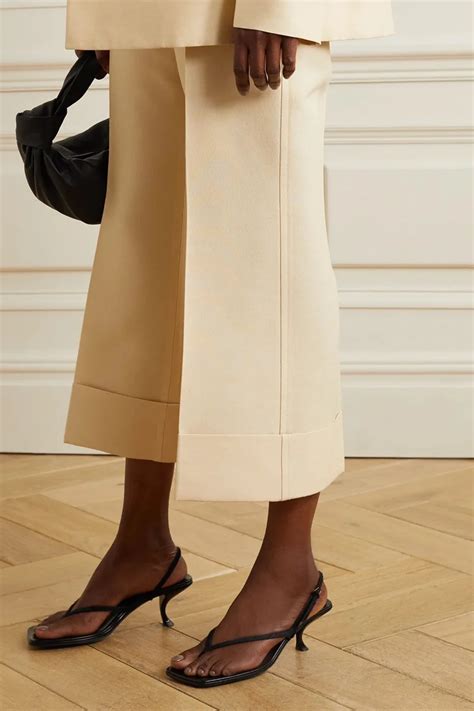 Ow 샌들 가죽 플립 플롭 레트로 스퀘어 발가락 새끼 고양이 발 뒤꿈치와 빈 뒤로 2022 여름 중반 뒤꿈치 Aliexpress