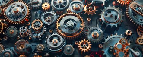 A Close Up Of Interlocking Gears And Cogs Symbolizing Teamwork