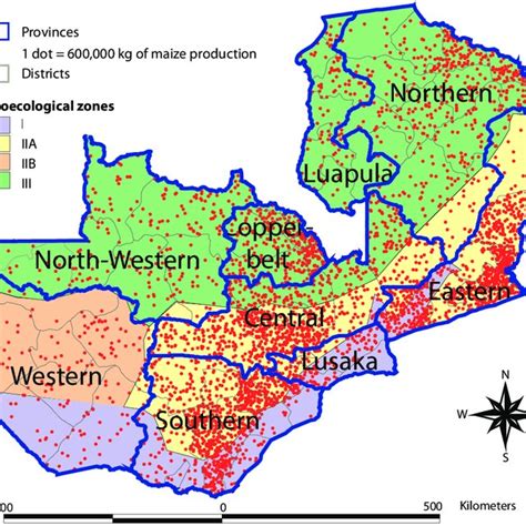 Distribution Of Maize Production In Zambia Download Scientific Diagram