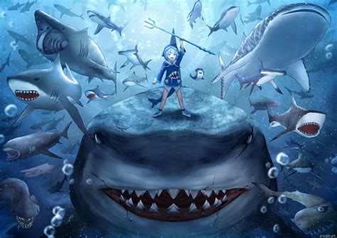 Anime Shark Girl Wallpapers Wallpaper Cave