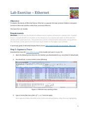 Lab Ethernet Pdf Lab Exercise Ethernet Objective To Explore The Details Of Ethernet Frames