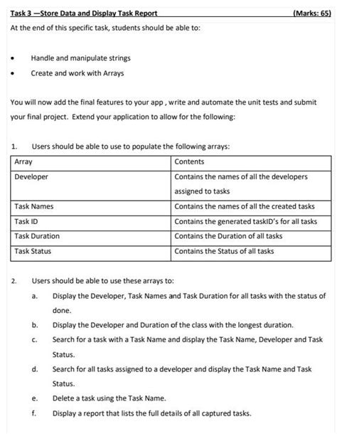 Solved Search All Tasks Assigned To Developer Delete Task Chegg