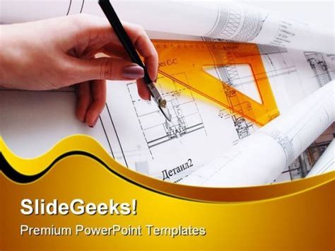 Architectural Desk Construction PowerPoint Themes And PowerPoint Slides