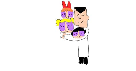 Powerpuff Girls Fathers Day Hug By Simpsonsfanatic33 On Deviantart