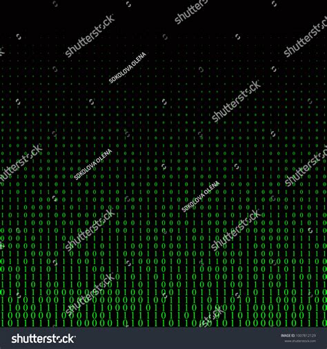 Streaming Binary Code Background Vector Illustration Stock Vector
