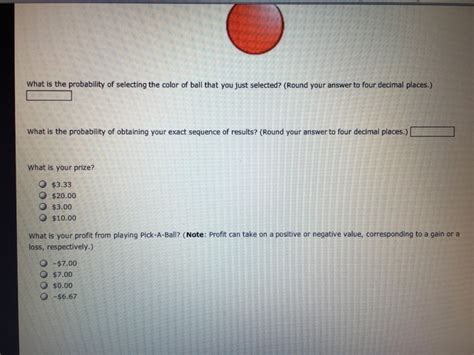 solved in the game of pick a ball there are 10 colored