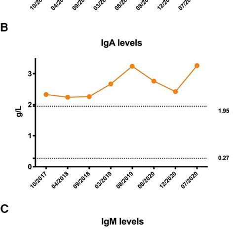 Immunoglobulin Levels Of The Patient A Initial Serum Immunoglobulin