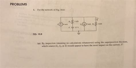 Solved PROBLEMS For The Network Of Fig MA FIG Chegg Com