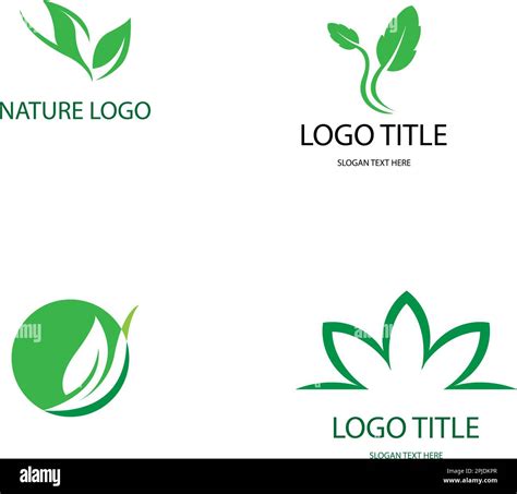 Leaf Logo Icon Vektor Illustration Design Stock Vector Image And Art Alamy