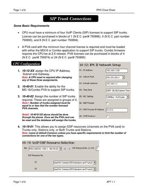 ipk2 sip trunk connections 114 kb pdf session initiation protocol