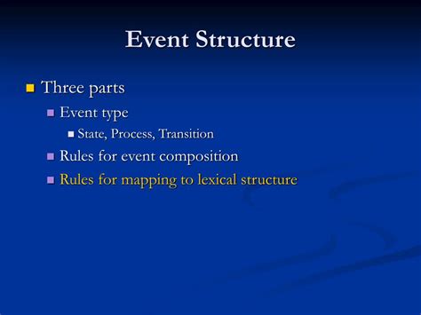 Ppt The Syntax Of Event Structure Powerpoint Presentation Free Download Id4455528